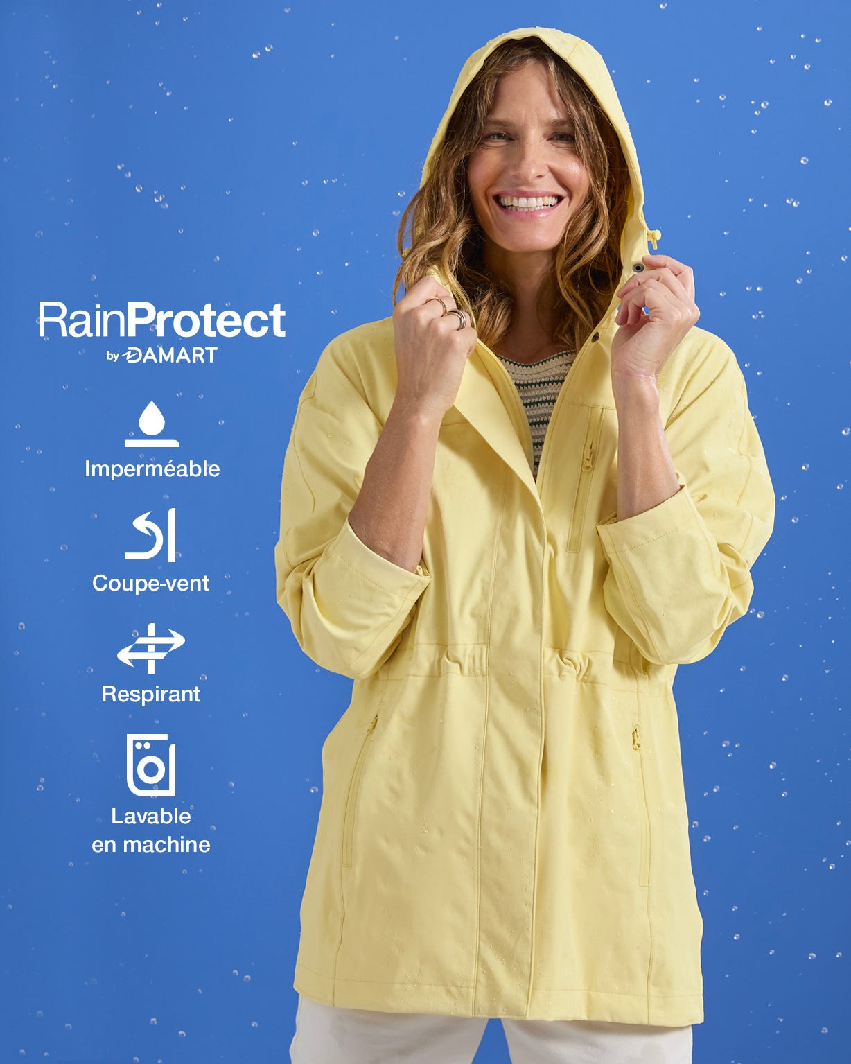 Parka courte RainProtect by Damart - Parka - Damart.fr
